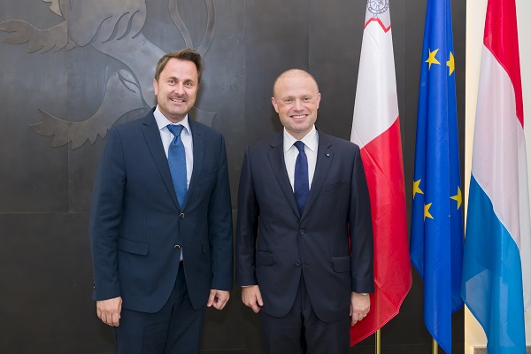 Maltese PM Muscat Meets Xavier Bettel, Jean Asselborn