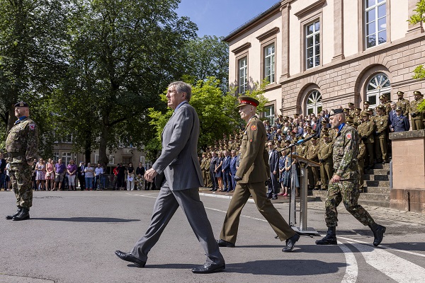 Luxembourg Army Holds National Day Military Ceremony