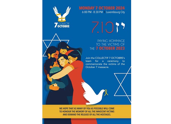 7 October Memorial Taking Place in Luxembourg City